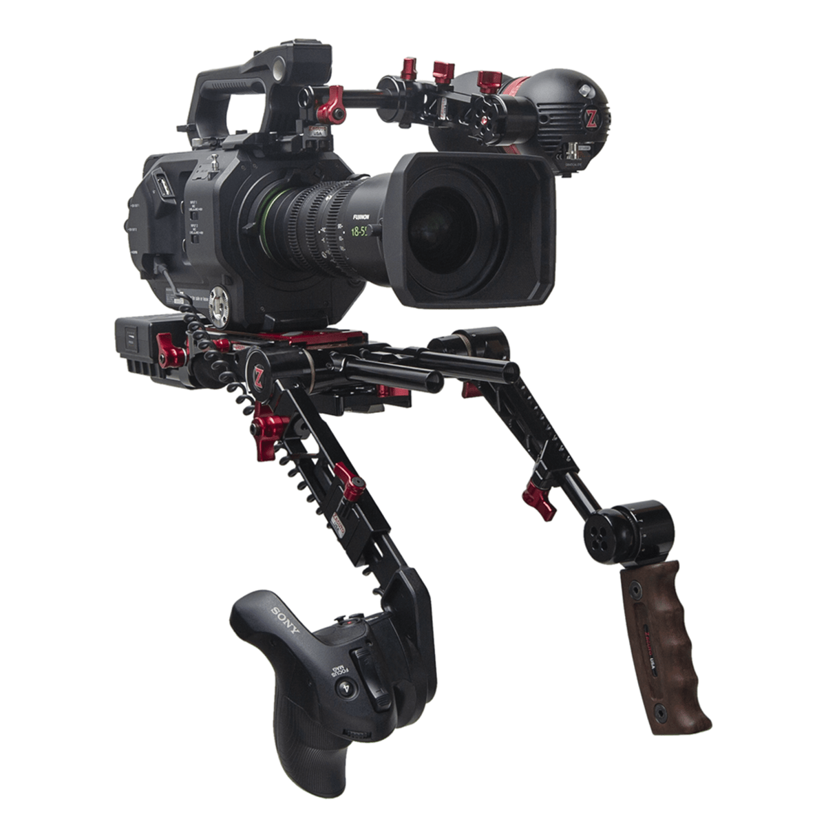 Sony FS7 Recoil Rig with Dual Trigger Grips